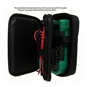 Tetra-Teknica Essentials Series MCH-01 Double-Layered and Padded Carrying Zipper Case with Wrist Strap for Handheld Multimeter, Color Black
