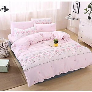 MeganJDesigns 3 Pieces Anime My Cute Melody Duvet Cover Set Melody Quilt Cover with Two Pillowcases,Twin