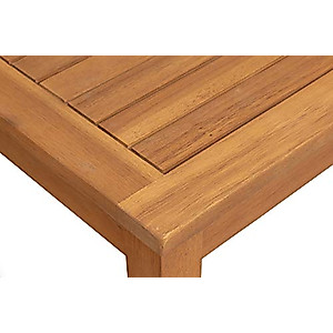 Patio Sense 63407 Lio Oslo Wooden Side Table Light Brown Sofa & Bed End Table for Mobile Snack & Other Essentials Durable Wood Construction Modern & Contemporary Furniture for Indoor & Outdoor