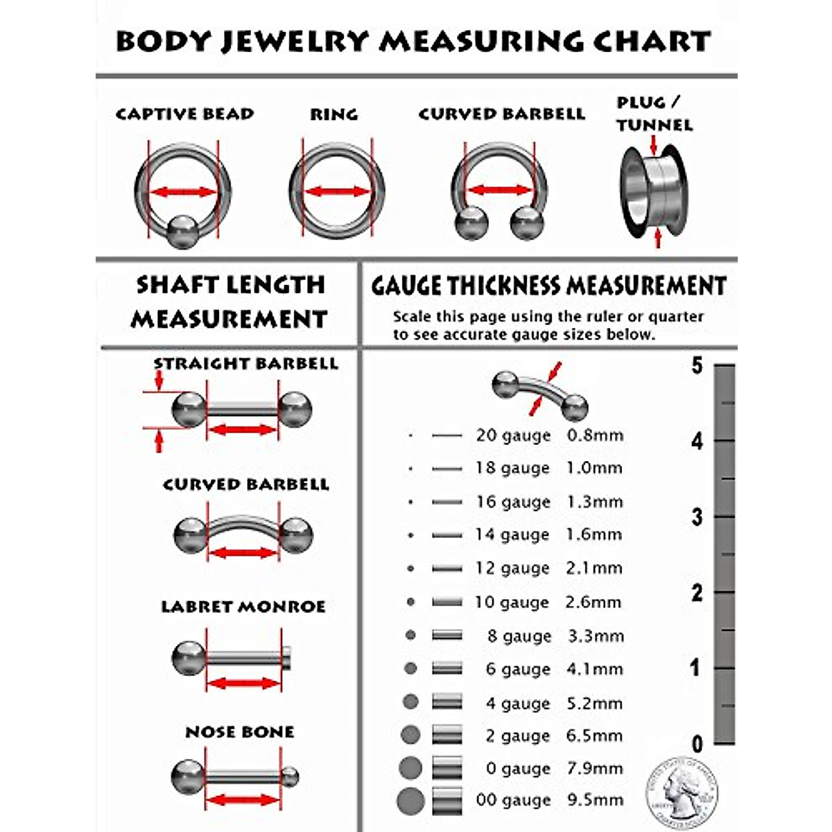 Amelia Fashion Implant Grade Titanium Threadless Push in Labret, Flat Back Studs with CZ Prong Set Top for Cartilage, Monroe, Nose and More (Choose Size) (18GA (1mm) L.1/4" (6mm) BALL: 3mm)