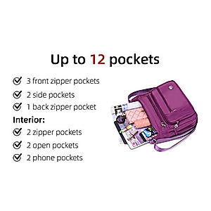 MINTEGRA Women Shoulder Handbag Roomy Multiple Pockets Bag Ladies Crossbody Purse Fashion Tote Top Handle Satchel