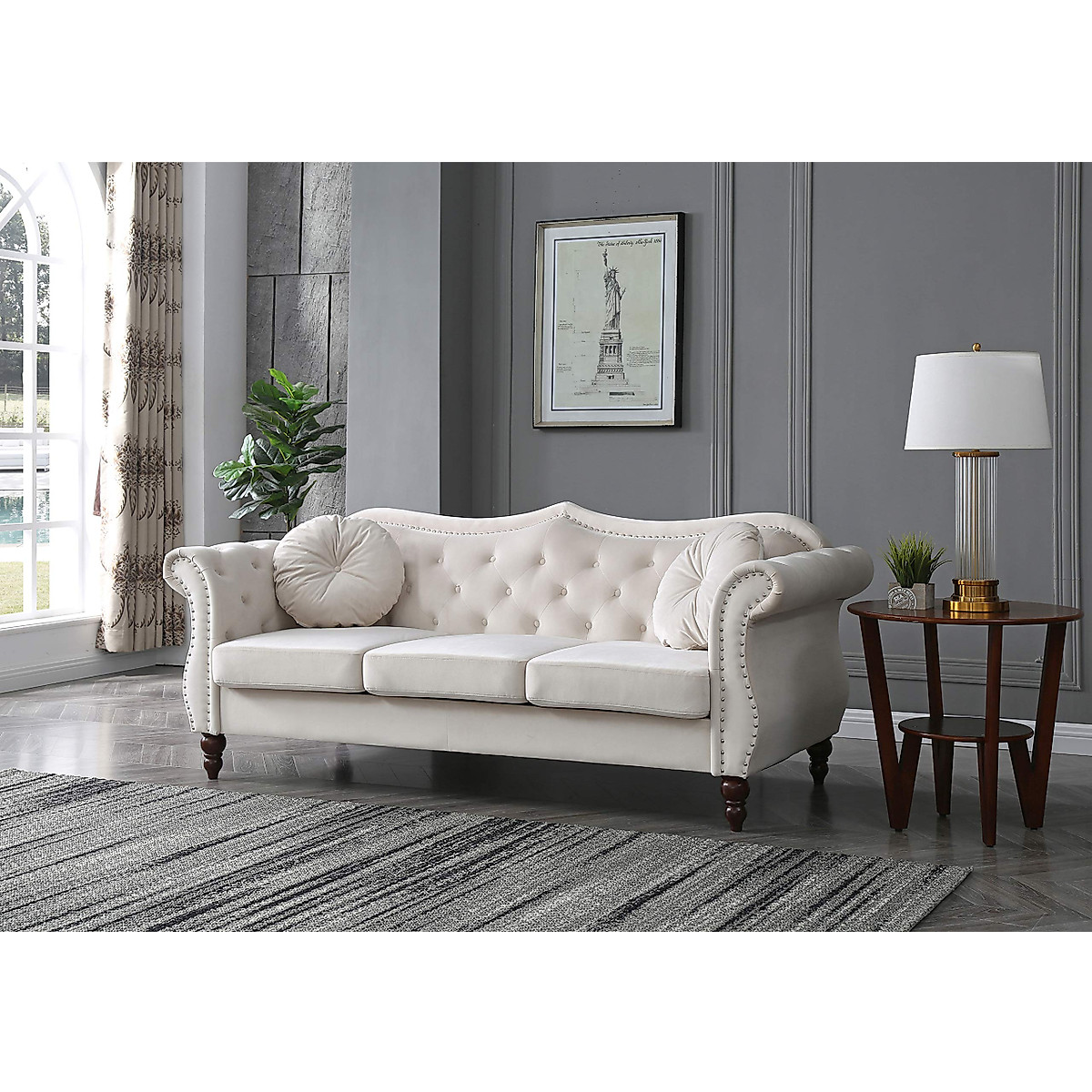Glory Furniture Hollywood Sofas, Ivory