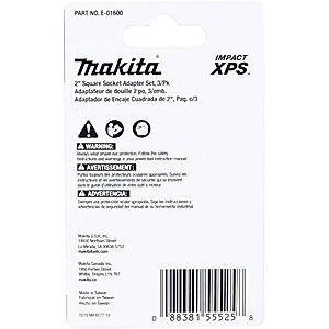Makita E-01600 Impact XPS™ 3 Pc. Square 2" Socket Adapter Set