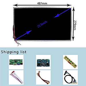 VSDISPLAY 21.5" 21.5 Inch 1920x1080 LCD Screen M215HJJ-P02-2000 with HD-MI VGA DVI Audio LCD Controller Board M.NT68676