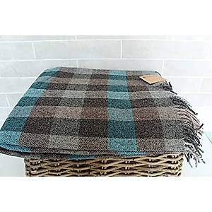 British Throw Blanket Made in England. 100% Pure New Wool English Blanket 59" x 72" Made in Huddersfield, Yorkshire by Huddersfield Fine Fabrics ®