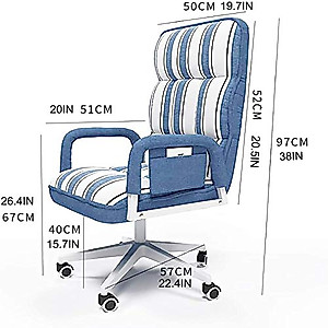 MayNuo Office Chair Gaming Chair Computer Chair Home Computer Chair Ergonomic,High Back Swivel Chair Upholstered Desk Chair with Armrest,Adjustable Lifting Office Chair Recliner for Adult/Pink a/51*52