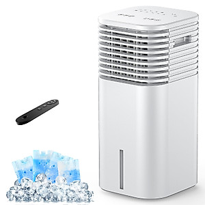 Windowless Portable Air Conditioner, 15H Timer & 120°Oscillation, 3-IN-1 Portable AC Unit with Remote, 2-Gal Tank, 3 Modes & 3 Speeds, Ultra-Quiet 24" Ventless Swamp Cooler for Room Home Office