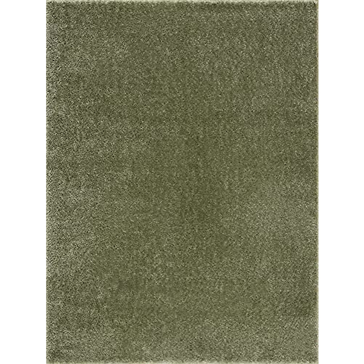 Hauteloom Heavenly Solid Shag Area Rug for Living Room Bedroom - High Pile Fluffy Carpet - Soft Shaggy Cozy Plush Rug - Green - 6'7" x 9'
