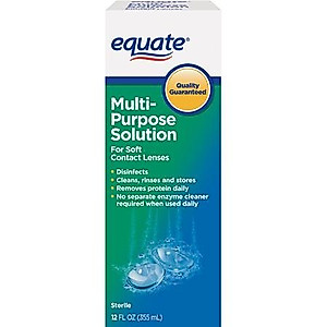 Equate Sterile Multi-Purpose Contact Lenses Solution for Soft Contact Lenses (Compare to Opti-Free Replenish) 12 FL OZ