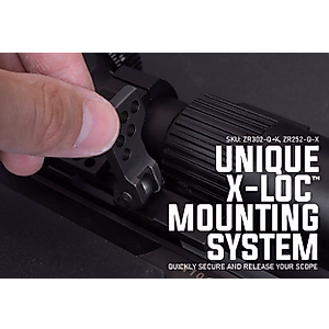 Monstrum Alpha Series 1-6x24 First Focal Plane FFP Rifle Scope with MOA Reticle | ZR302 Quick Release Scope Mount | Bundle