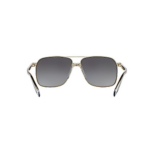 Versace Man Sunglasses Pale Gold Frame, Light Grey Gradient Grey Lenses, 59MM