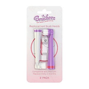Brusheez Electronic Toothbrush Replacement Brush Heads 2 Pack (Sparkle The Unicorn)