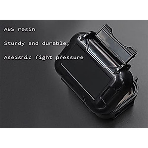 FEDAI Earphone Case, ABS Resin Hard Storage Box Multifunction Protective Case for Earphone, Earbud, in-Ear Monitor Eartip(Black)