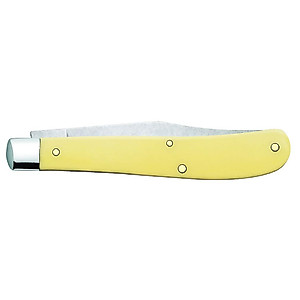 Case WR XX Pocket Knife Yellow Synthetic Slimline Trapper Cv Item #031 - (31048 Cv) - Length Closed: 4 1/8 Inches