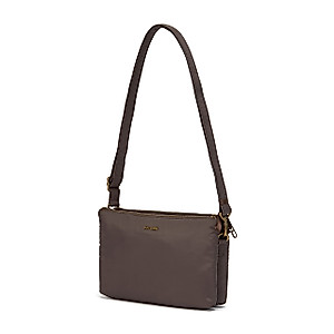 Pacsafe Stylesafe 4L Anti Theft Double Zip Crossbody Bag, Black