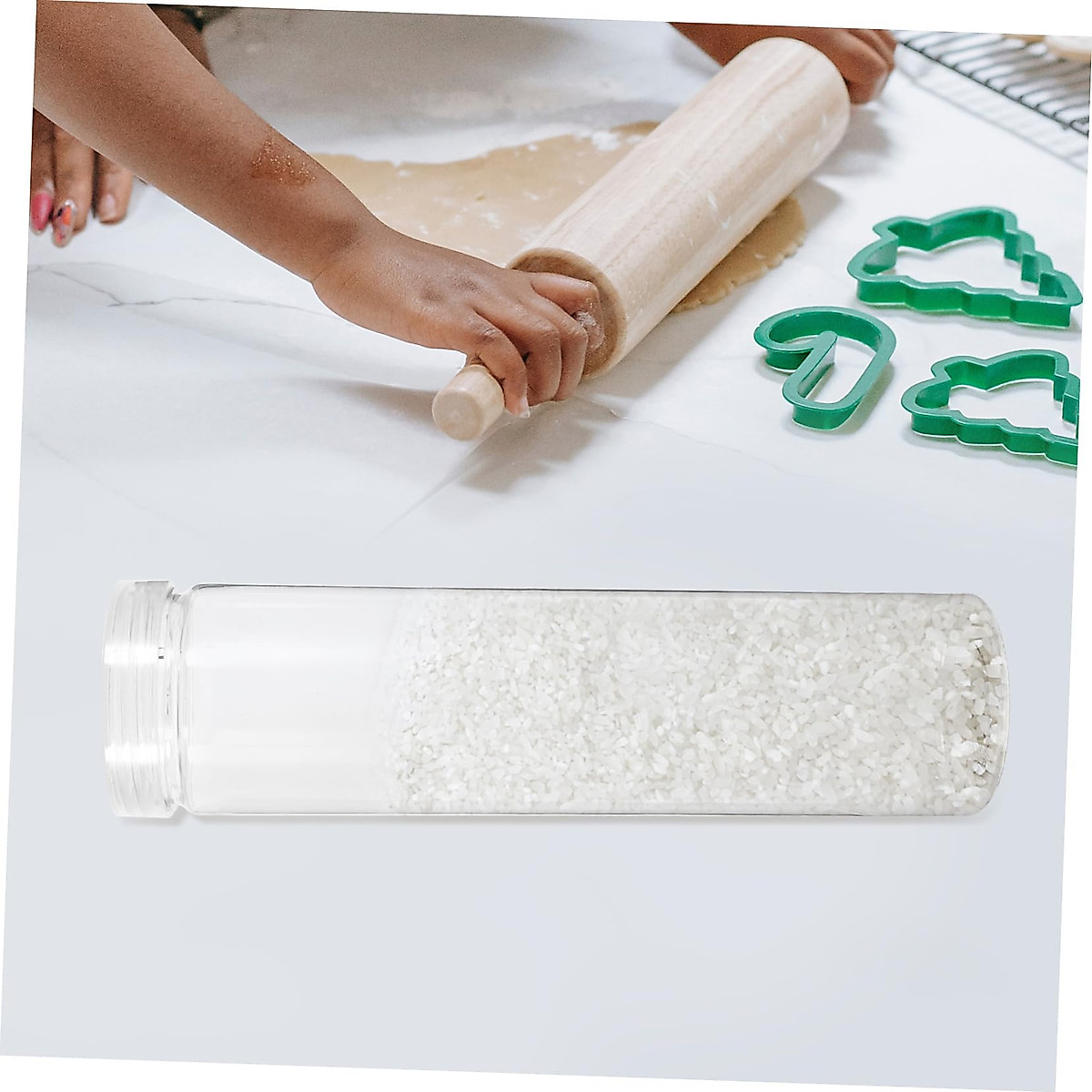 BRIGHTFUFU 3Pcs Reusable Kitchen Storage Containers with Lids for Cereal Nuts and Sugar Jars for Airtight Food Storage and Organization