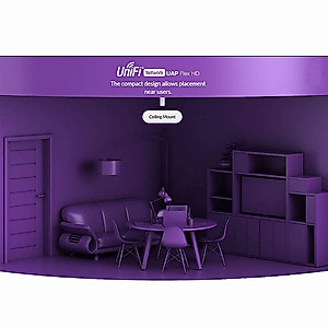 UniFi FlexHD 4X4 MU-MIMO Access Point UAP-FlexHD-US with Radio Rate 1.733 Gbps