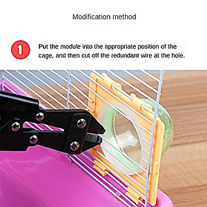 2 Set Small Animals Hamster Tunnel Cage Cover with Ventilation Holes External Pipe Interface Fitting Connection Board Tube Connector Stretch Resistant Inner Diameter 2.17 inch