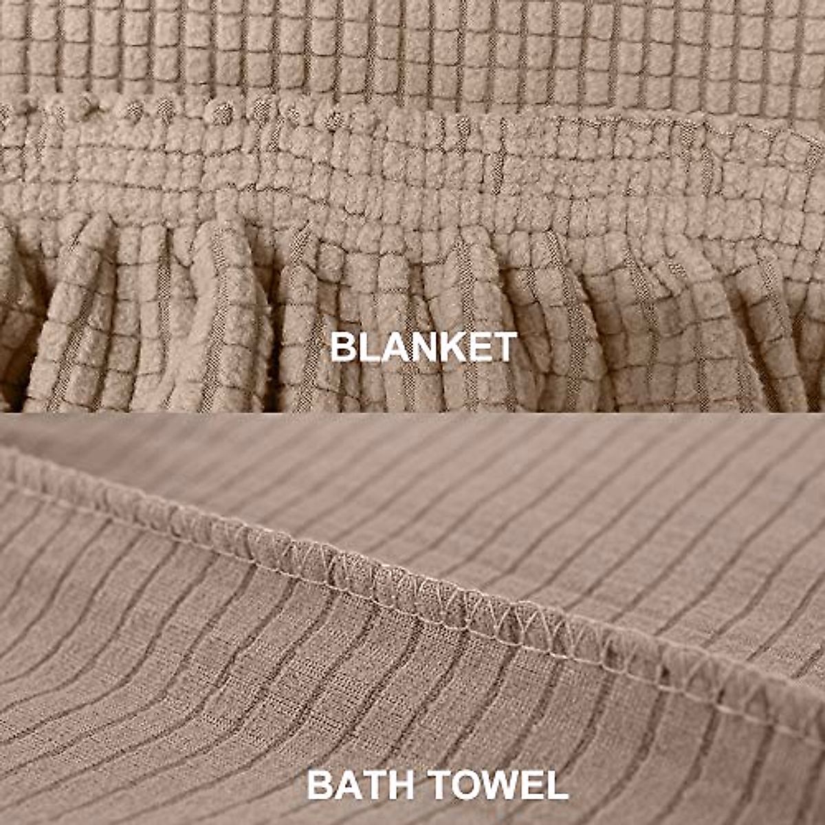 NORTHERN BROTHERS Dining Chair Covers Seat Parson Chair Slipcover for Dining Room Set of 4, Khaki