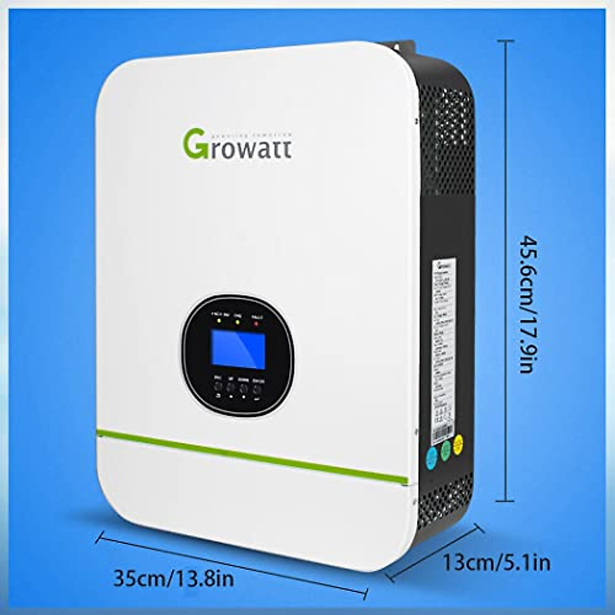 Soniker 24V Split Phase Solar Inverter Growatt 80A MPPT Solar Charge Controller, 3000W 120V/240V Multifunctional Solar Inverter Machine, Pure Sine Wave Inverter(5-7 Days Delivery)