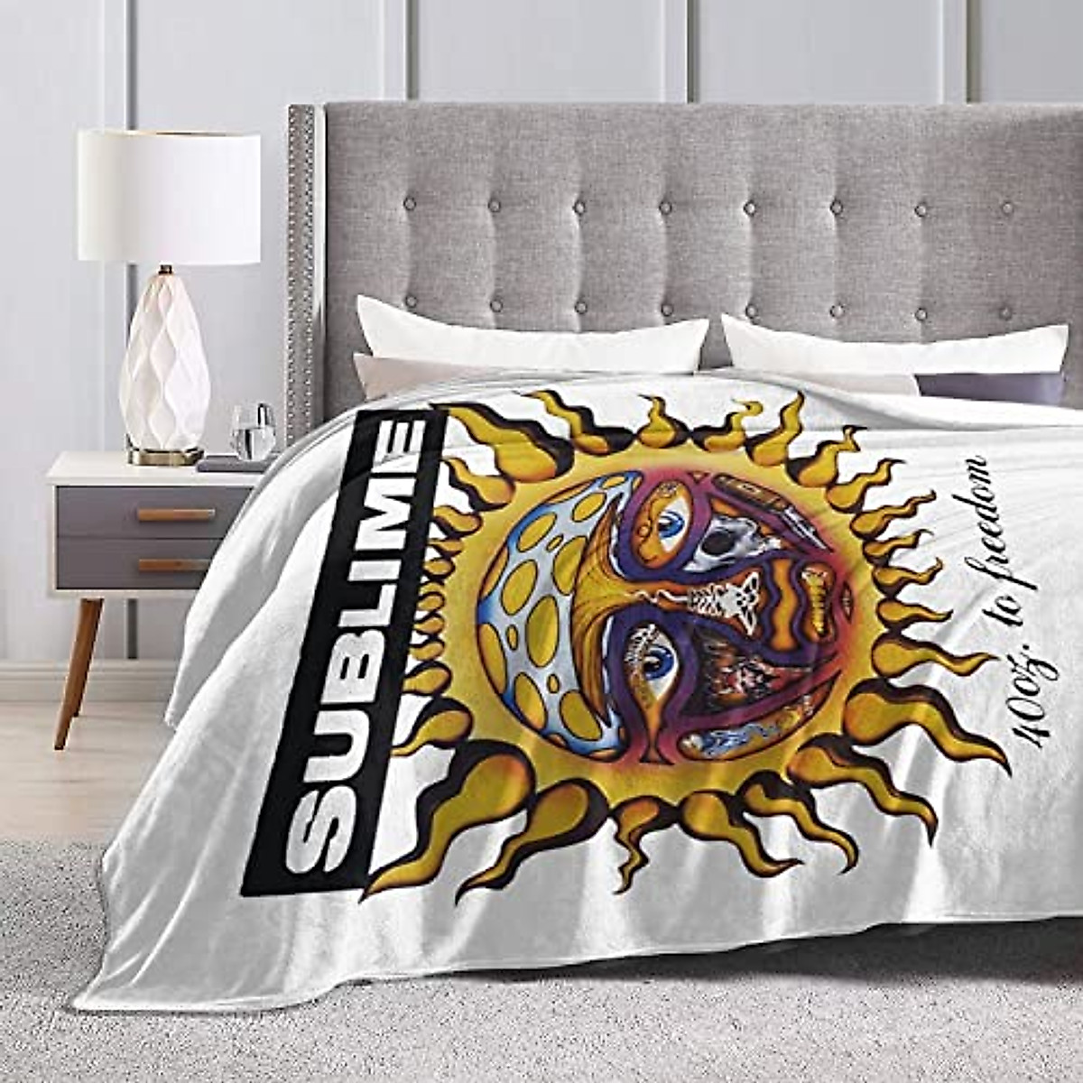 The Story of Sublimes Iconic Sun Logo Blankets Throw Blanket Bed Blanket Soft Decorative Blanket for Sofa Living Room