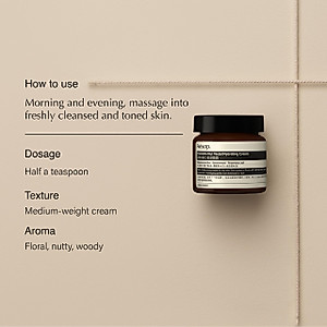 Aesop Camellia Nut Facial Hydrating Cream - Rich Hydration for Immediate Relief From Dryness - Nourshing Blend of Nut and Plant Extracts - 2.0 oz