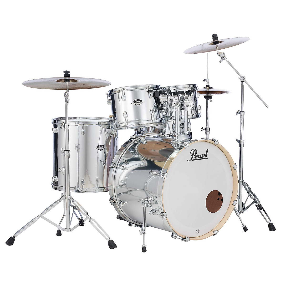 Pearl Export 5-pc. Drum Set w/830-Series Hardware Pack (Cymbals not Included), Mirror Chrome (EXX725/C49)