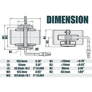 AmbitionMotor Salt & Sand Vibrator 200LBS 60W 54Hz DC 12V for Buyers Karrier Cougar SnowEx Trynex Meyers Spreaders