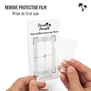 Passive Paradise Card Grading Centering Tool Set - Magnifying Tool & Cleaning Cloth Included - Sports Trading Card Submission Pre-Inspection Kit
