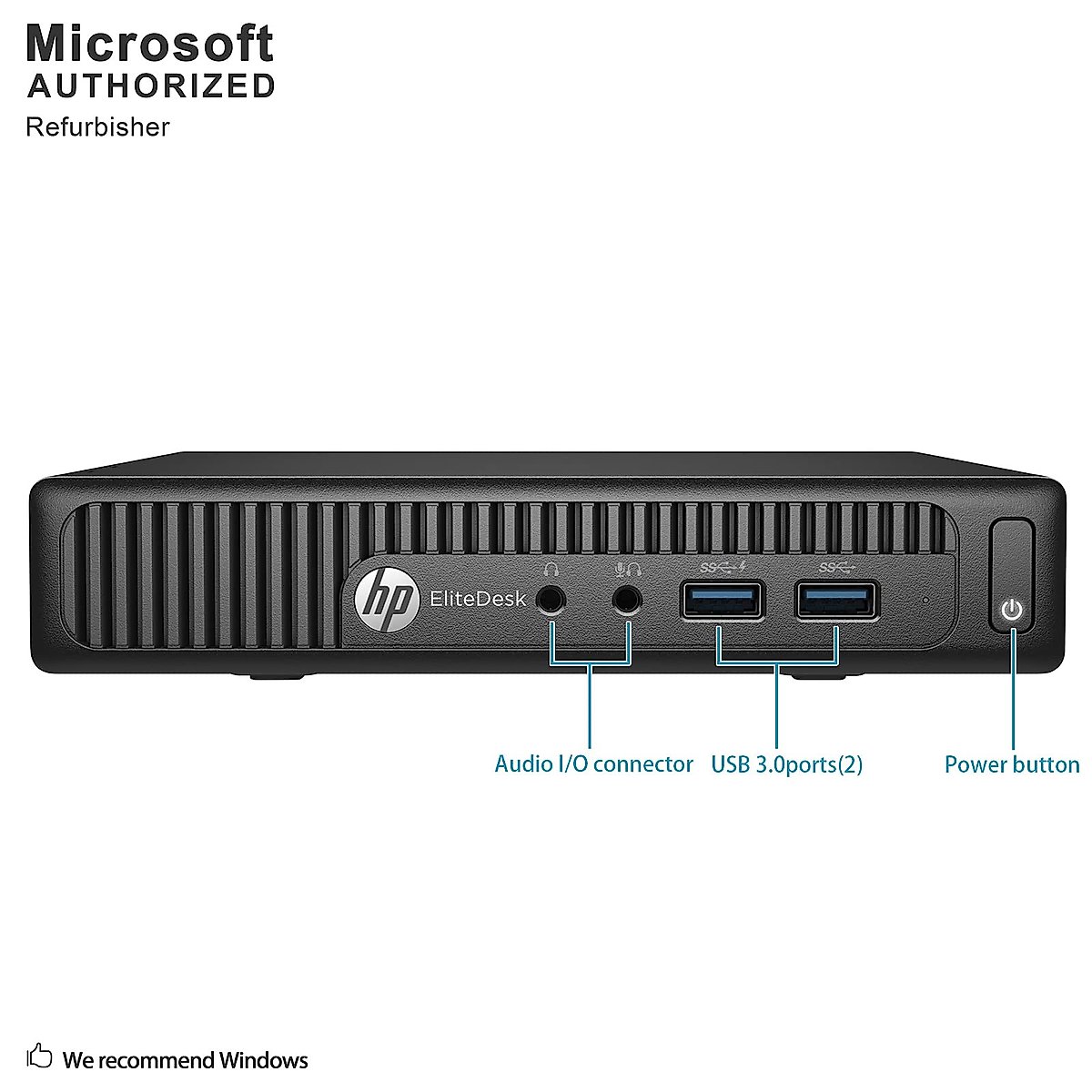 HP EliteDesk 705 G3 Desktop Mini Computer PC, AMD A10 PRO-8770E Quad Core up to 3.5 GHz, 16G DDR4, 500G, WiFi, Bluetooth, Windows 10 Pro 64 Bit-Supports English/Spanish/French (Renewed)