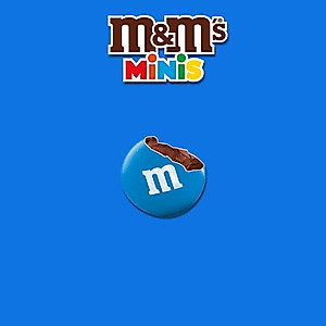 M&M'S Minis Milk Chocolate Candy, Family Size, 16.9 oz Resealable Bulk Candy Bag