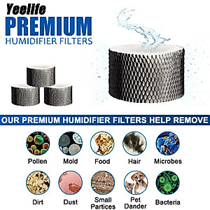 6 Pack HWF62 Humidifier Filter Compatible with Sunbeam Humidifier Filter SCM1100 & Holmes Replacement Filter, Sunbeam Filter A, SCM1701, SCM1702, SCM1762, SCM2409