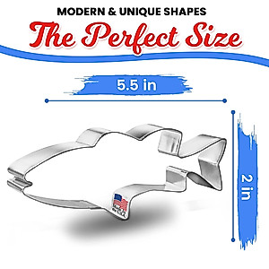 Foose Store Bass Fish Cookie Cutter 5.5 Inch –Tin Plated Steel Cookie Cutters – Store Bass Fish Cookie Mold