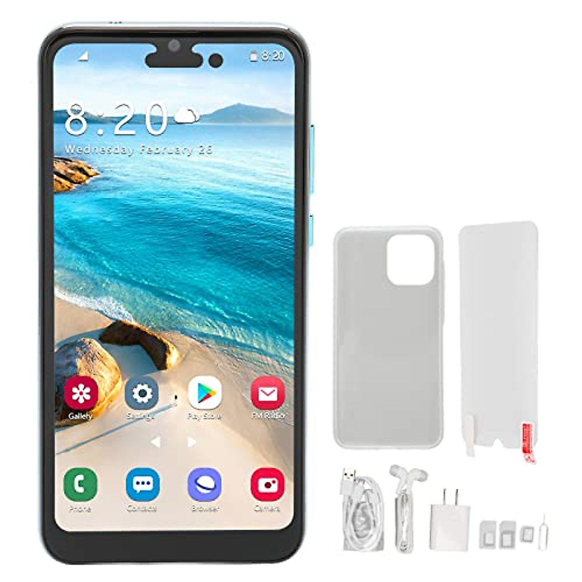 ANGGREK iPhone Under 200,I14pro Max Unlocked Smartphone for Android 11 6.1in 4GB RAM 64GB ROM Mobile Phone 128G Expansion 4G Network 4000mah Battery 100240V (US Plug)