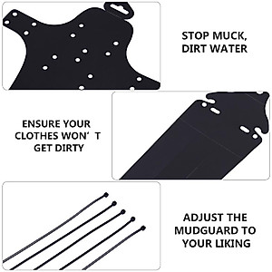 Mountain Bike Mud Guard Front and Rear Adjustable Compatible Plastic Mud Guard