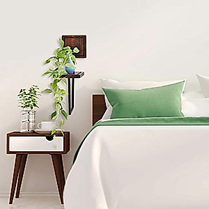 WELLAND Floating Shelf for Wall Rustic Wood Wall Shelves Hanging Planter Flower Pot Holder Sconce/Candle Holder Set of 3