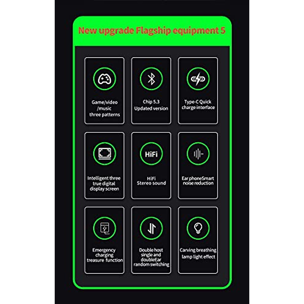 Volt Plus TECH Wireless V5.3 LED Pro Earbuds Compatible with Your Bose Soundlink Micro Black IPX3 Bluetooth Water & Sweatproof/Noise Reduction & Quad Mic(Black)