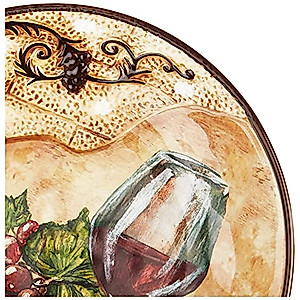 Certified International Tuscan View Soup/Pasta Bowl, 9.5-Inch, Set of 4, Multicolored