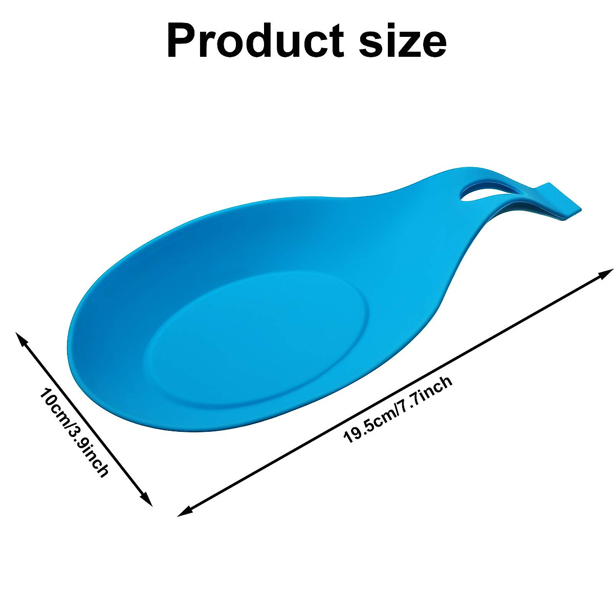 8 Pieces Kitchen Silicone Spoon Rest Spoon Holder Flexible Silicone Kitchen Utensil Spoon Rest Heat Resistant Spoon Holder, Assorted Colors