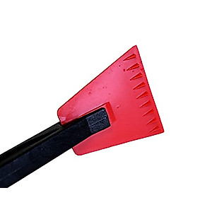 Dependable Industries inc. Essentials Set of 2 Auto Snow Brush Scraper Combo 17" Long Unbreakable ABS Handle for Cars, Trucks, SUVs
