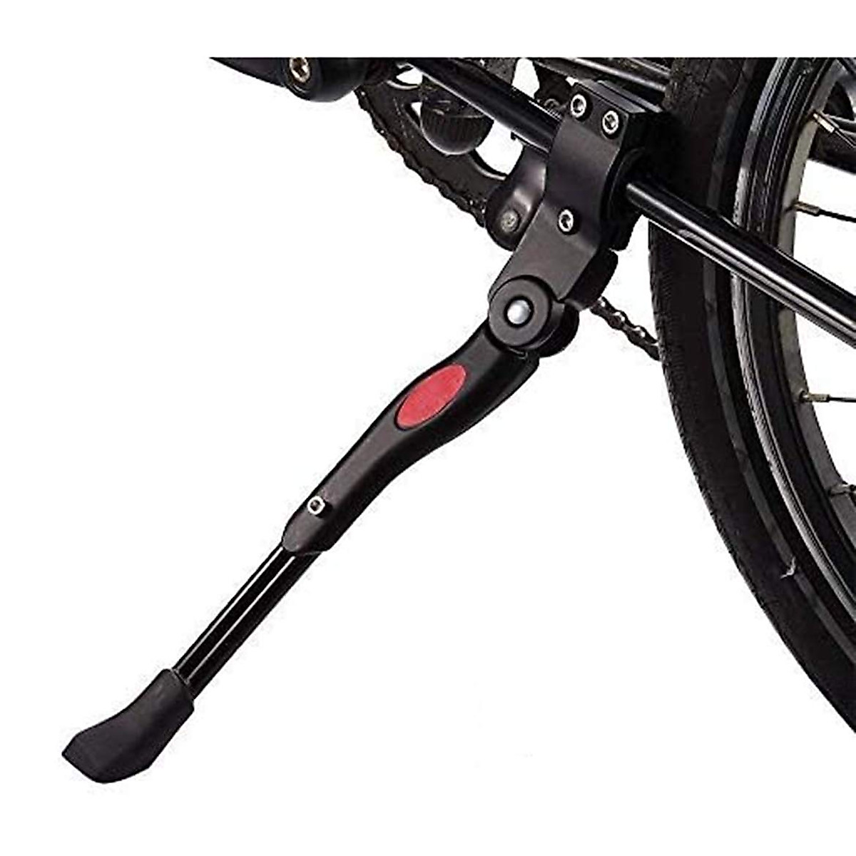 Adjustable Bike Kickstand Aluminum Alloy Bicycle Kick Stand Adult Center Mount Bicycle Kickstands Bike Side Support Bracket Non-Slip Rear Side Bike Kick Stand for 16’’-20’’ 24’’ Road Bike/BMX/MTB