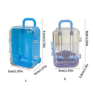 TERNCOEW Miniature Suitcase Dolls Accessories Trunk Toy Small Purse Handbag Luggage Storage Box Dollhouse Decoration Candy Box