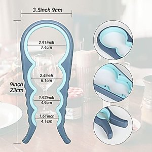 MAEXUS 4 in 1 Jar Opener Kit for Seniors with Arthritis, 5 in 1 Multi-Function Bottle Can Opener Set, Jar Opener for Weak Hands, Jar Opener Grip Lid Twist Gripper