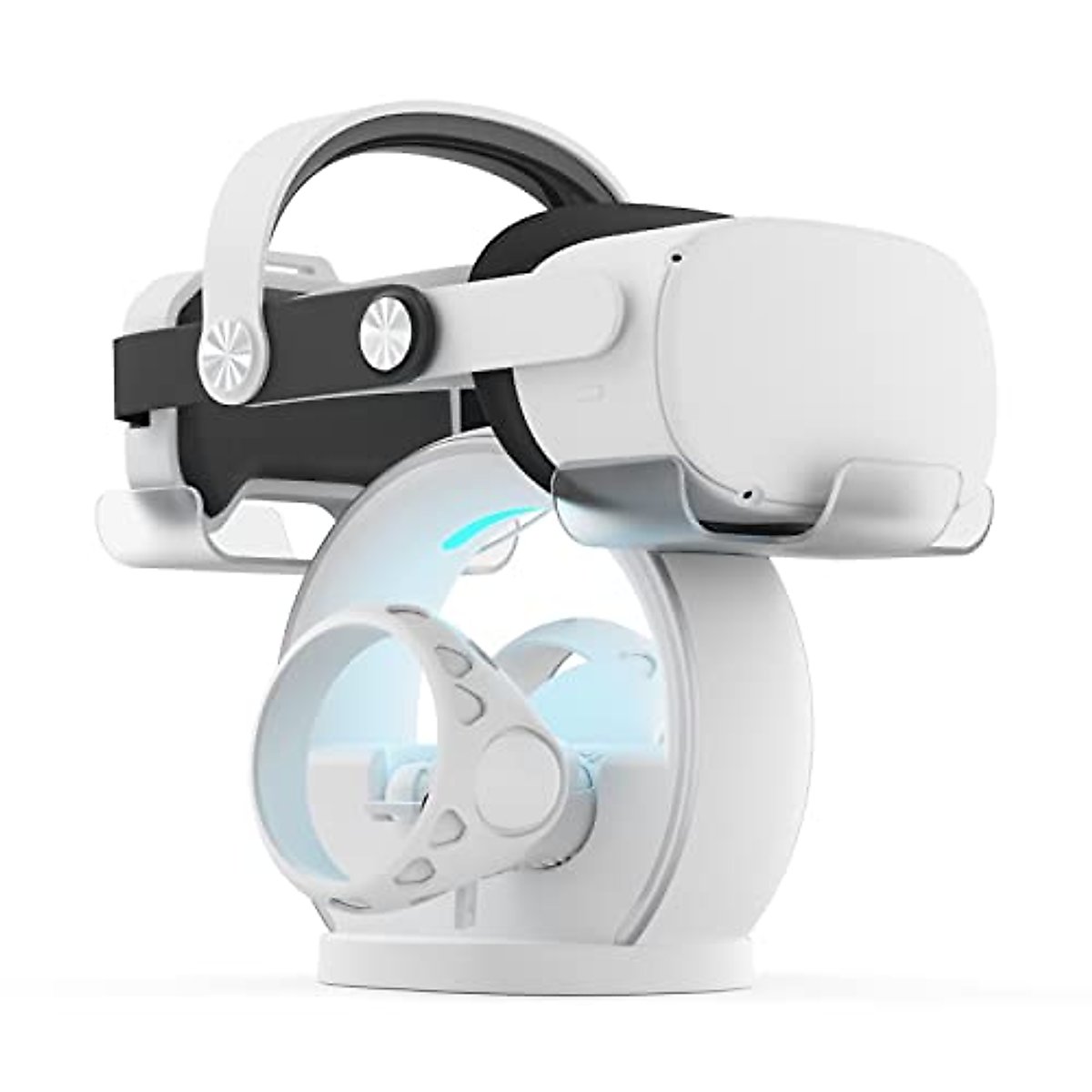 VR Charging Station for Oculus Quest 2/Meta Quest 2, CODOGOY Charging Dock Supports LED Indicator & Charging Headset, with 2 Rechargeable Batteries&USB Charging Cable, Support Elite Strap with Battery