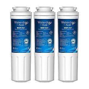 Waterdrop Plus UKF8001 NSF 401, 53 Certified Refrigerator Water Filter, 𝐑𝐞𝐝𝐮𝐜𝐞 𝐏𝐅𝐀𝐒, Replacement for Whirlpool® Everydrop® Filter 4, EDR4RXD1, Maytag UKF8001AXX, 3 Filters (Package May Vary)