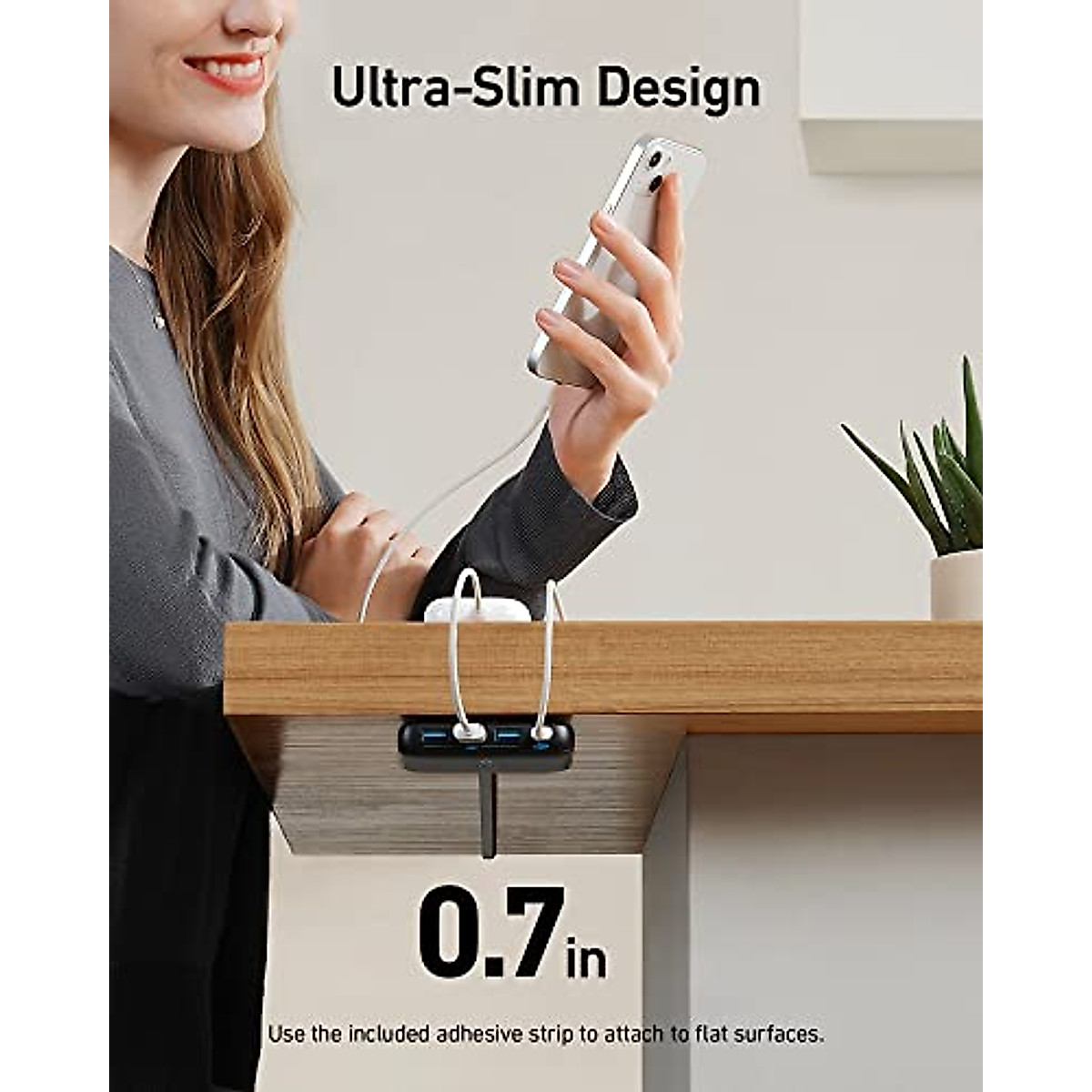 Anker 65W 4 Port PIQ 3.0 & GaN Fast Charger Adapter, PowerPort Atom III Slim Wall Charger with a 45W USB C Port, for MacBook, USB C Laptops, iPad Pro, iPhone, Galaxy, Pixel and More