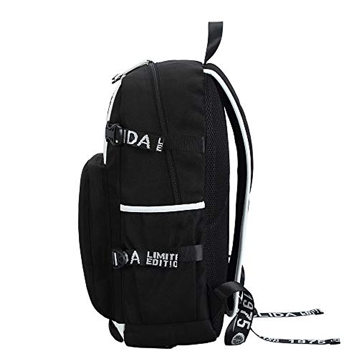 TKBASO Anime Mob Psycho 100 Mob Reflect Light Backpack Laptop Bag Mochila Black (1)