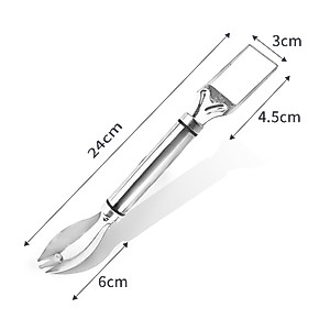 Watermelon Fruit Cutter Slicer Tool 3-IN-1,Stainless Steel Fruit Fork Spoon Knife Tool for Camping Outdoor Party (1PCS)