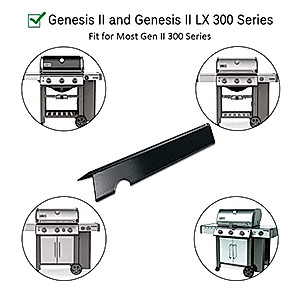 Uniflasy 17 inch Grill Parts for Weber Genesis II E-310, II S-310, II E-330, II E-335, II S-335, II LX S/E-340 Series Flavorizer Bars for Weber Genesis II/LX 300 Series Replacement Parts, 66032/66795