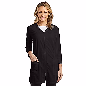 White Cross Fit Women's 2417 Lab Coat-Black-Medium